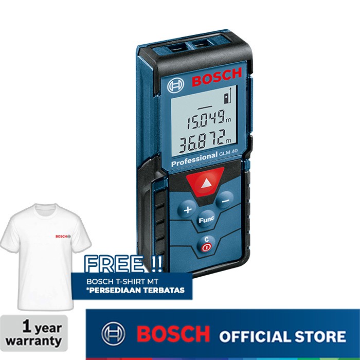 Jual Bosch Laser Distance Meter / Pengukur Jarak Laser 40Meter GLM 40 ...