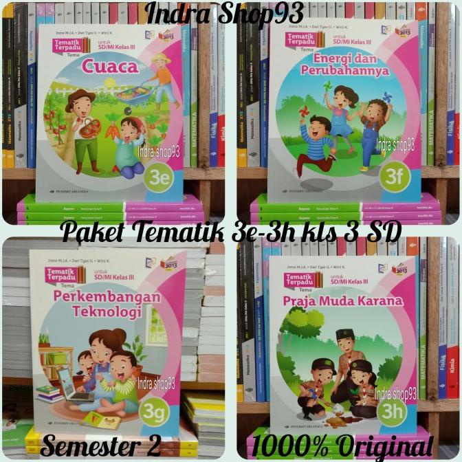 Jual Paket Tematik 3e 3f 3g 3h kelas 3 SD/Mi K13N Revisi Erlangga ...