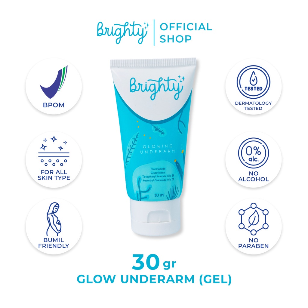 Jual Brighty Glowing Underarm pemutih ketiak dan daerah lipatan gelap | Shopee Indonesia