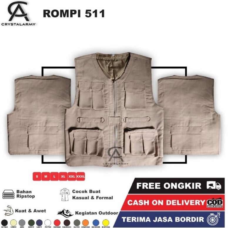 Jual szvb -66 JAKET ROMPI TACTICAL OUTDOOR 511 ROMPI VEST ORIGINAL ...
