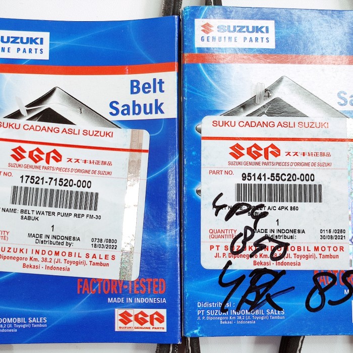 Jual Fan Belt Tali Kipas Mesin Set Suzuki Katana Ps Murah | Shopee Indonesia