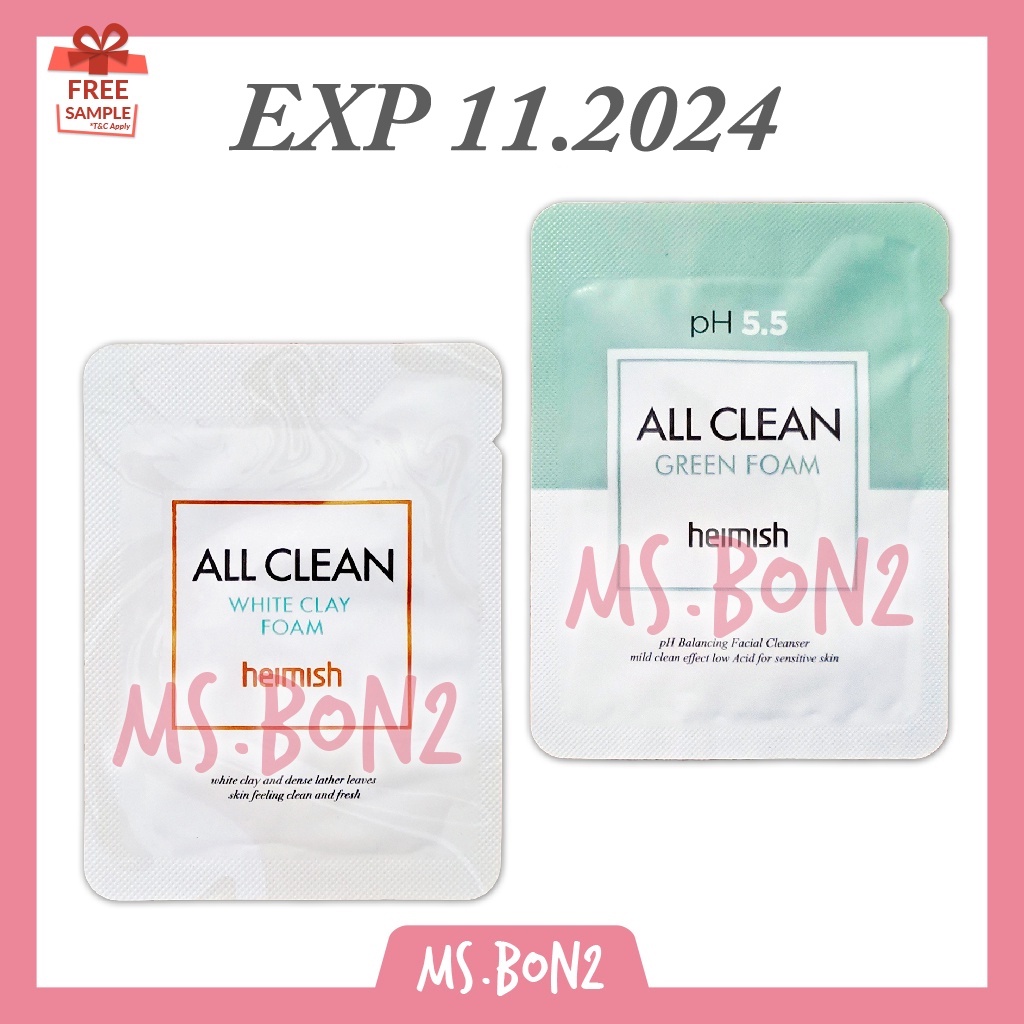 Jual HEIMISH All Clean Green / White Clay Foam Cleanser Cleansing Gel ...