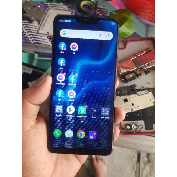 Jual lcd & frame oppo a3s (original) minus lcd bayang seperti foto ...