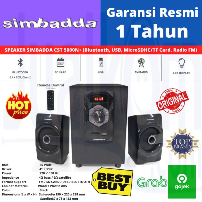 Jual SPEAKER SIMBADDA CST 5000 N+ BLUETOOTH ORIGINAL | Shopee Indonesia