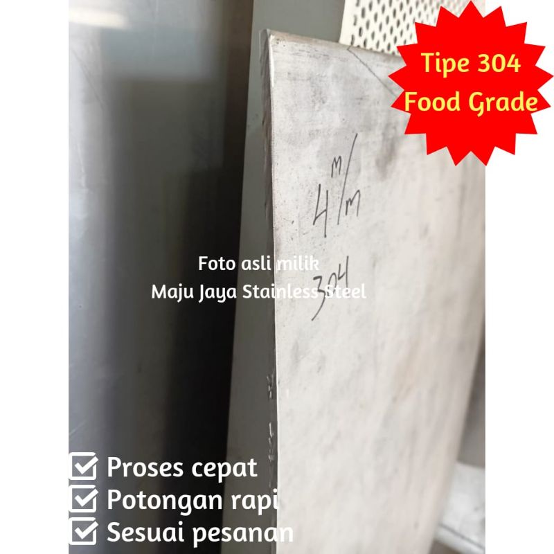Jual Plat Stainless 4mm SUS 304 | Bisa Custom Berbagai Ukuran ...