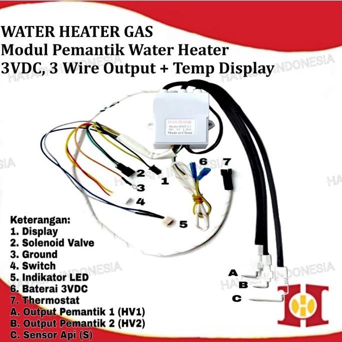 Jual Modul Ignition Igniter Pemantik Gas LPG Water Heater Pemanas Air ...