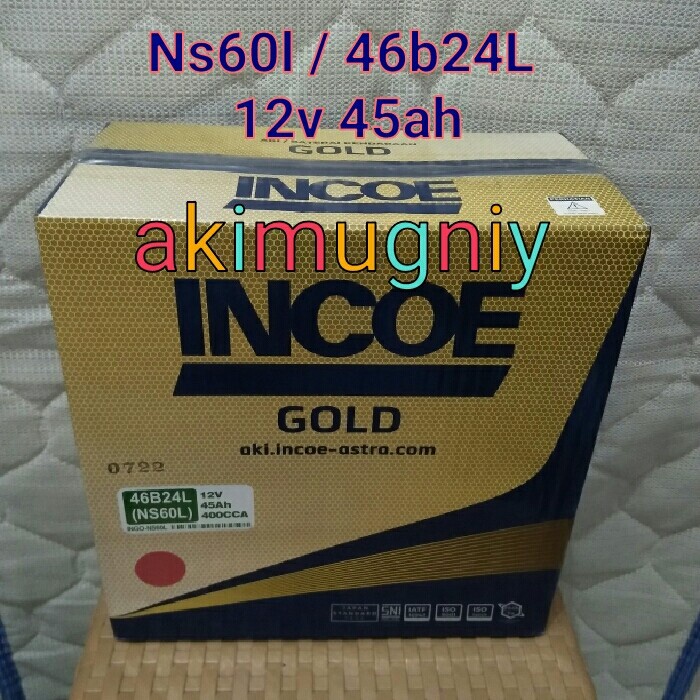 Jual Promo Aki Ns60L Incoe Gold Hybrid Basah 12V 45Ah Livina Evalia March Datsun | Shopee Indonesia