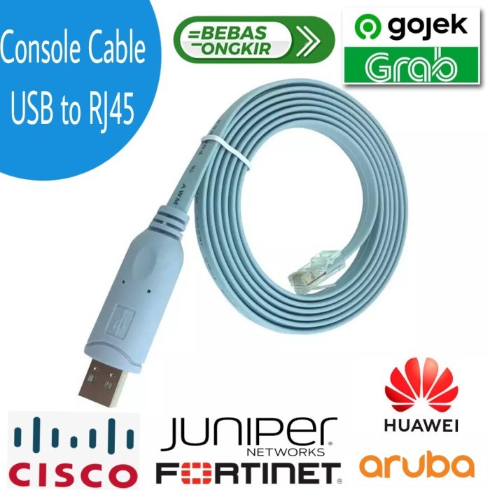 Jual Cisco Cable Console / Kabel Konsol Cisco RJ45 to USB to RJ45 CD ...