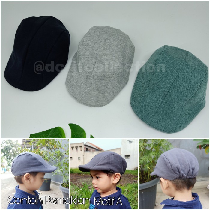 Jual Topi Flat Cap Anak Polos Topi Kodok Anak Topi Copet | Shopee Indonesia