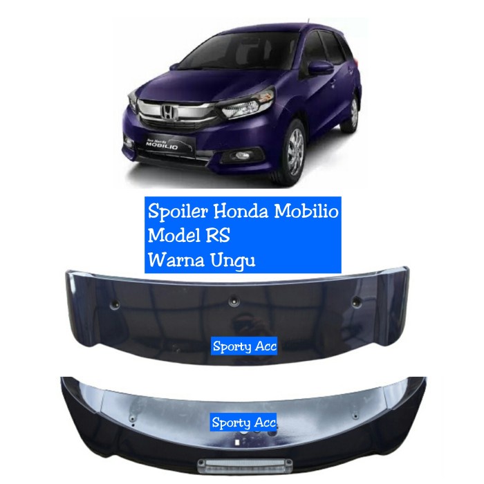 Jual Spoiler Honda Mobilio Warna Ungu Model RS With Lampu Rem ready ...