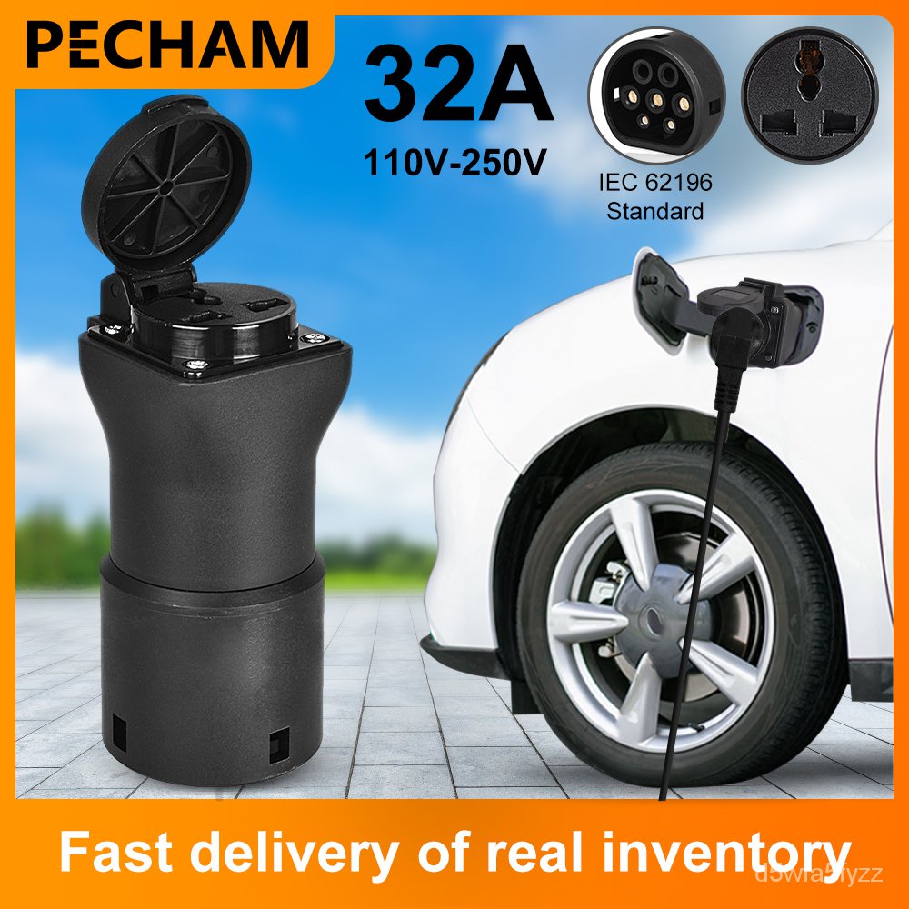 Jual &EVSE Type2 AC Universal Socket Adapter Electric Car Side ...