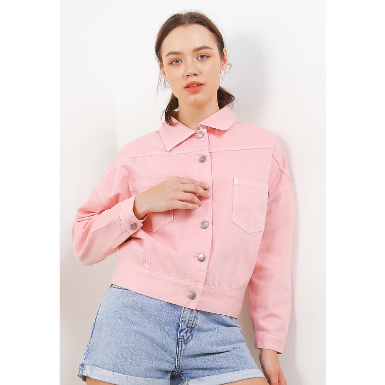 Jual Jaket Hush Puppies Original Wanita Jacket Oversized denim detail ...