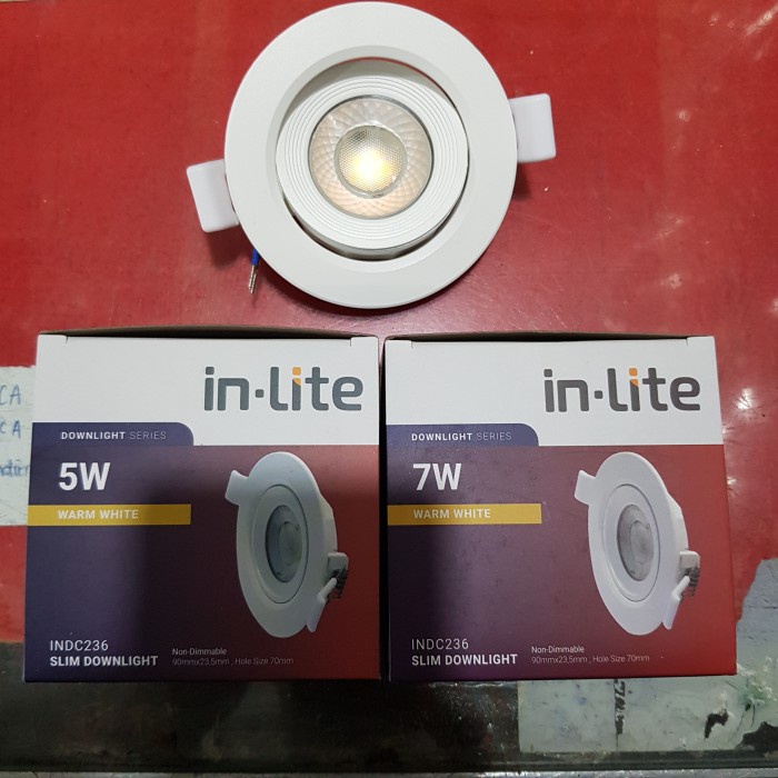 Jual Lampu Spot Light Slim Recessed Downlight inlite Hole Size 70mm ...