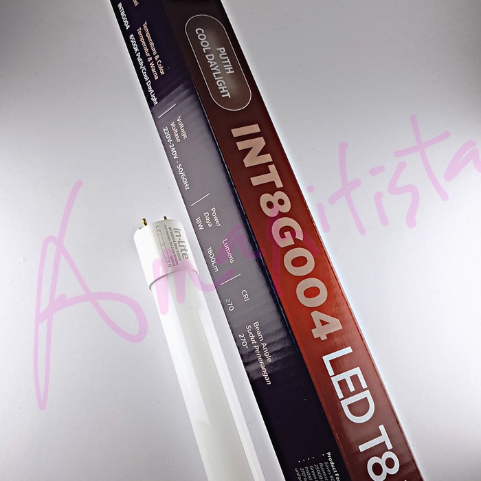 Jual lampu neon tl led t8 inlite 18w 6500k putih daylight 1800lm 220v ...