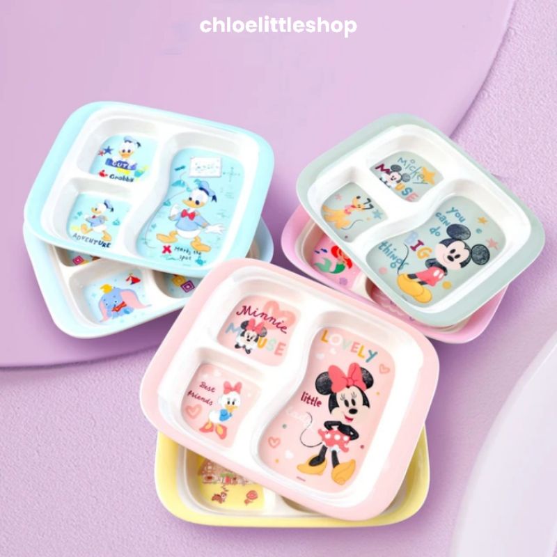 Jual DISNEY Original Divided Plate Melamin | Piring Sekat Alat Makan ...