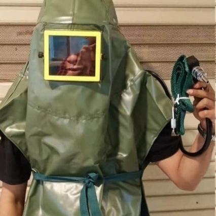 Jual Baju Pelindung Sandblasting / Safety Sandblast hood Blue Eagle ...
