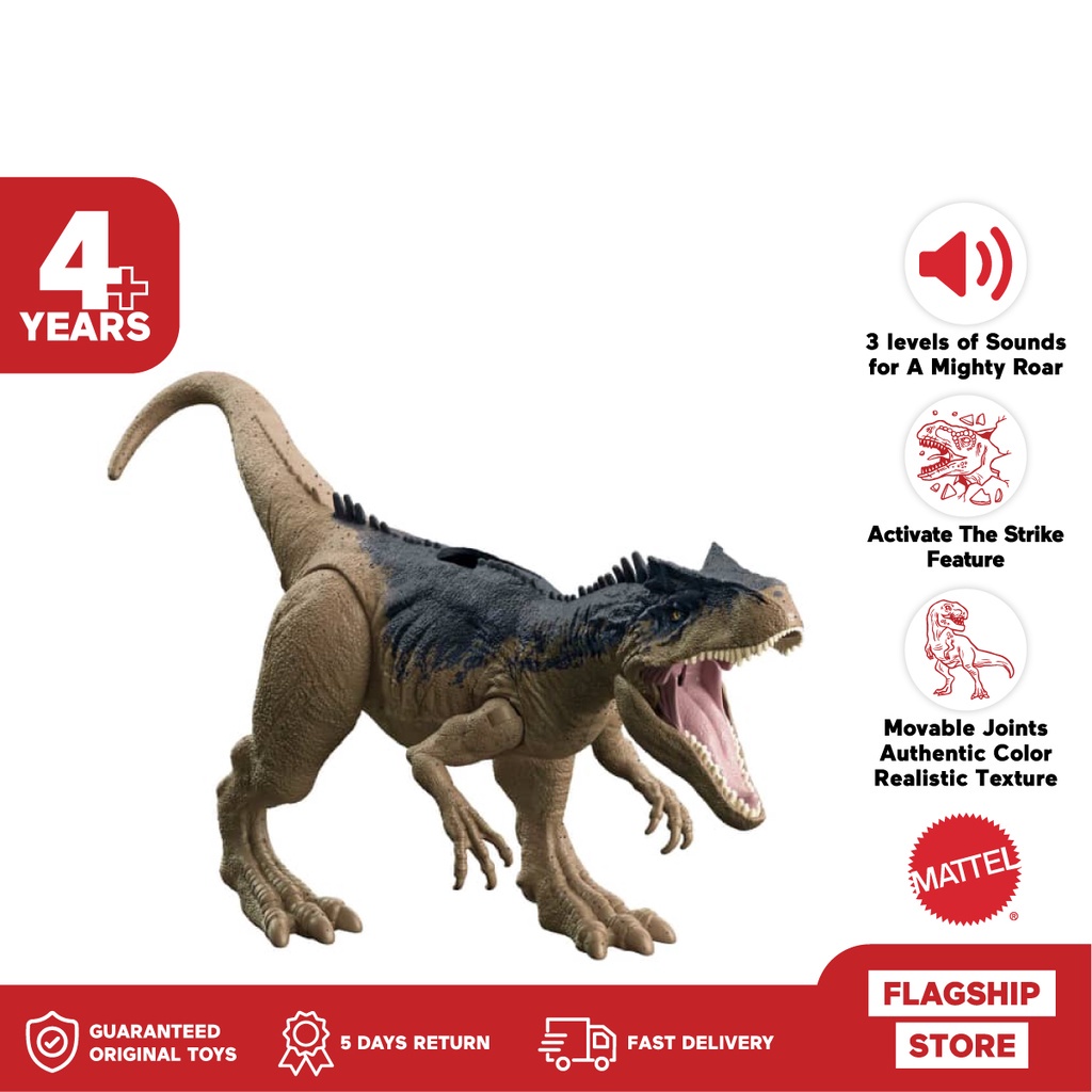 Jual Jurassic World Roar Attack Allosaurus - Mainan Action Figure ...
