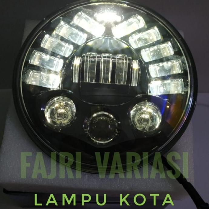 Jual Lampu Led Daymaker 7 Inch 19 Led 75 Watt Import Sudah Standar Logo ...