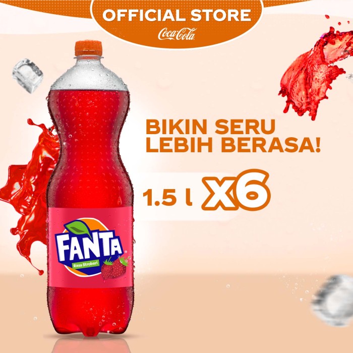 Jual Fanta Rasa Stawberry Minuman Soda - Botol 1.5L x 6pcs | Shopee ...