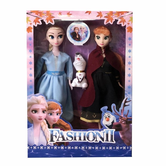 Jual Boneka Frozen Elsa Anna Disney II 2021 Fashion 1 set 2 dolls ...