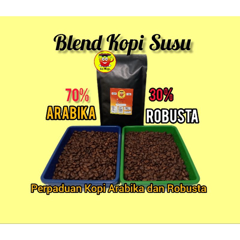 Jual Kopi Blend 1 Kg Arabika 70 % Robusta 30% Basic Espresso Kopi susu ...