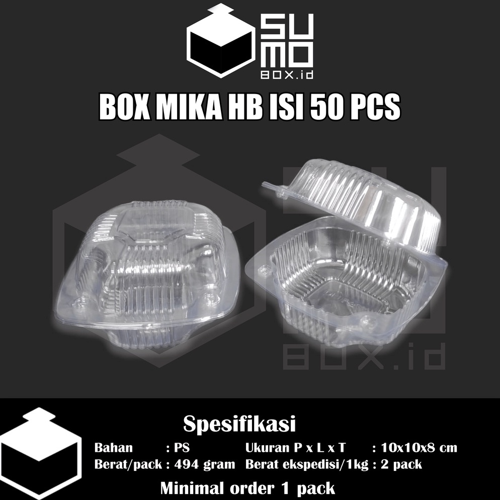 Jual Tren Baru Box mika plastik isi 50pcs / Box mika plastik bening ...