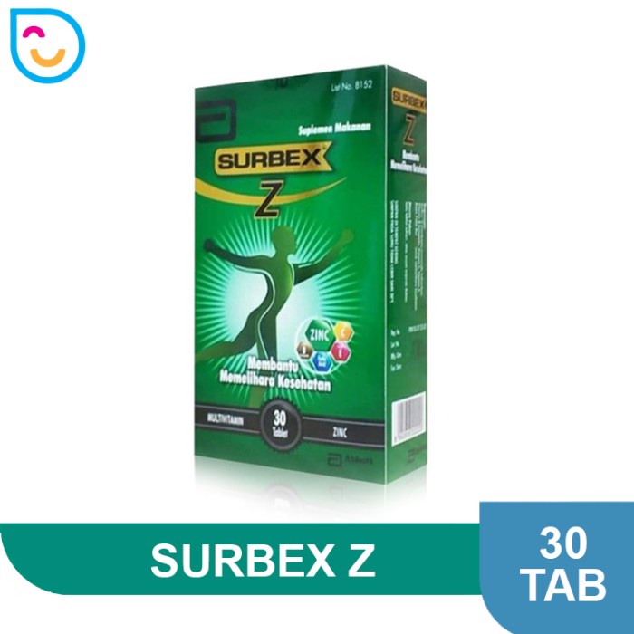 Jual SURBEX Z MULTIVITAMIN BOX ISI 30 TABLET | Shopee Indonesia
