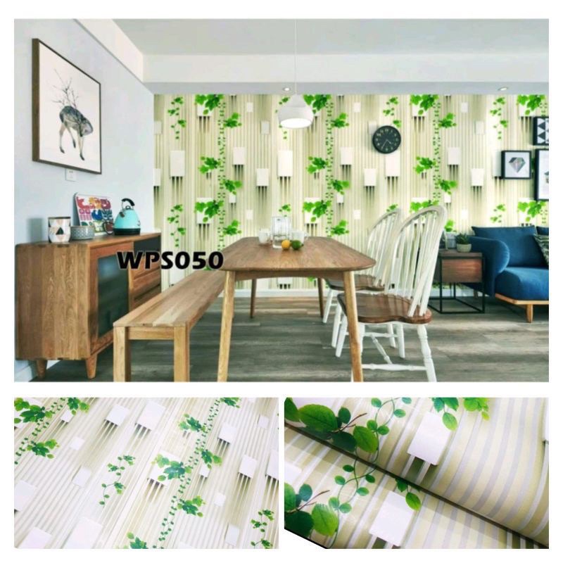 Jual TERBARU Wallpaper Dinding Motif Bunga Pagar Ukuran 45Cm X 8Meter ...