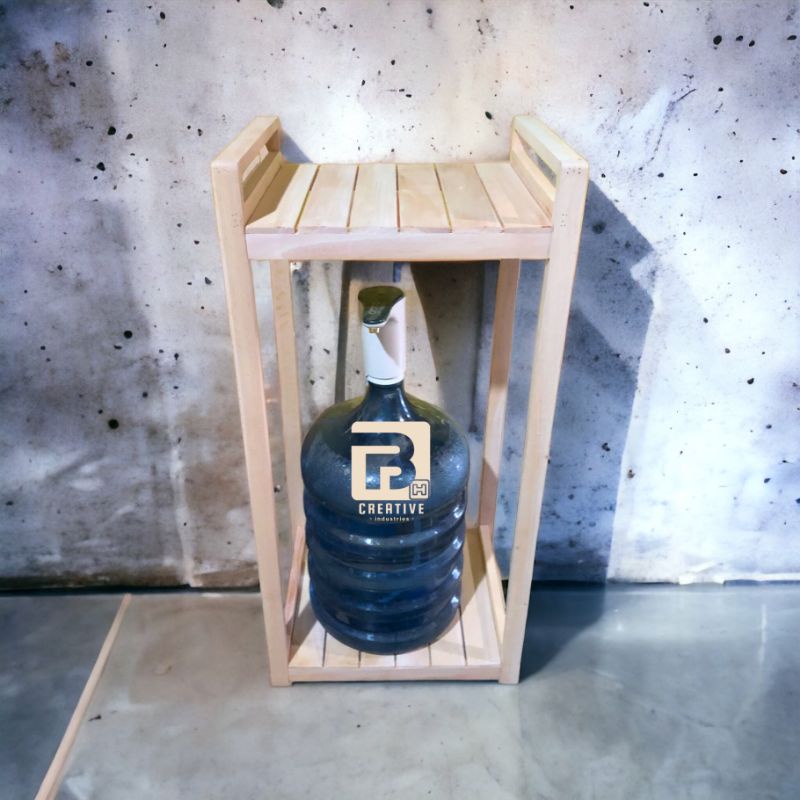 Jual Rak Galon 2 Tingkat Finishing Cat Rak Magicom Kayu Susun Serbaguna ...