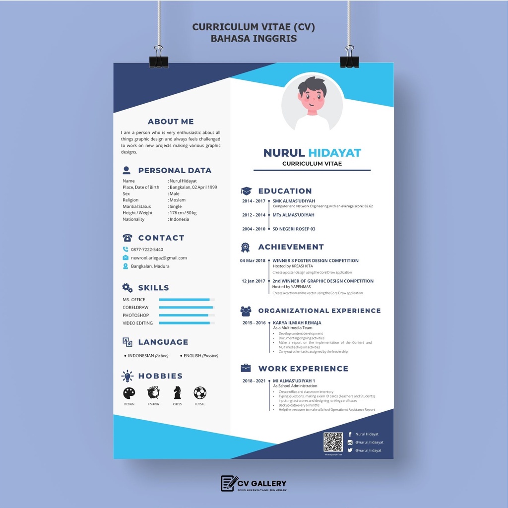 Jual DESAIN PROFESIONAL CV DAN SURAT LAMARAN KERJA (DESAIN 003 ...