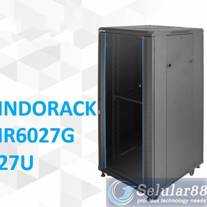 Jual Indorack Ir6027G Glass Door Close Rack Rak Server 27U Depth 600Mm ...