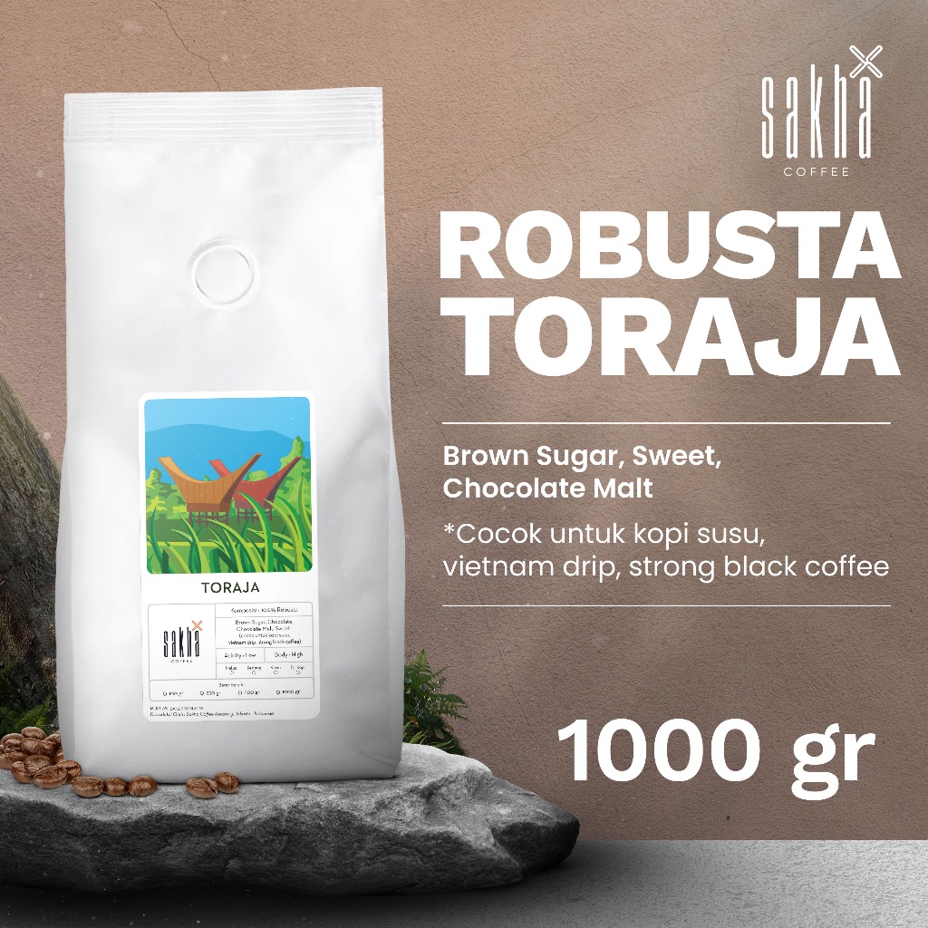Jual Biji Kopi Bubuk Fine Robusta Toraja Sapan Sulawesi Coffee Beans ...