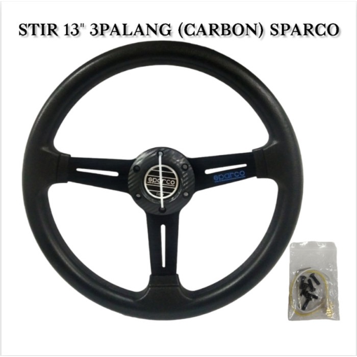 Jual Stir Racing 13" 3 Palang Datar Universal 13 INCH STIR MOBIL - RACING T best deal | Shopee ...