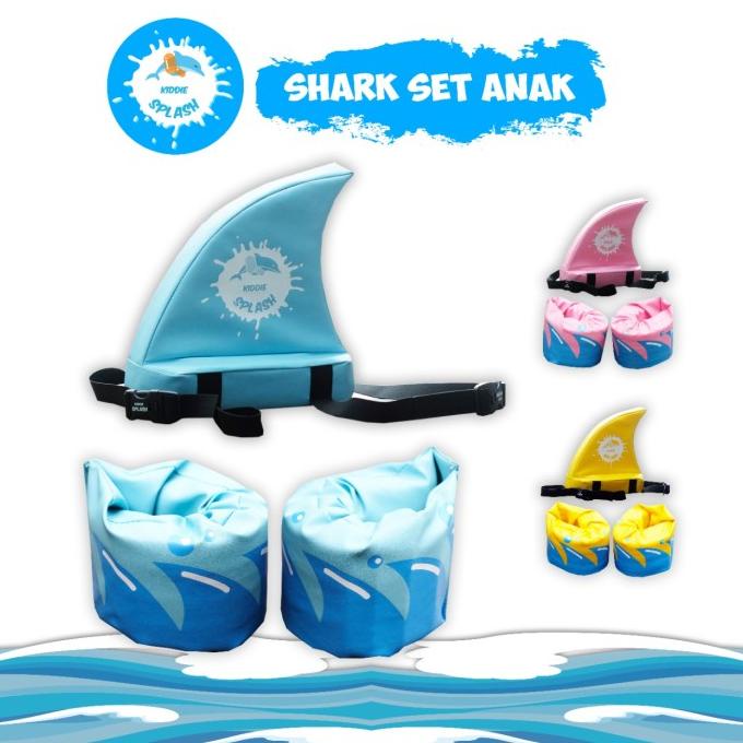 Jual Pelampung Lengan Punggung Shark Fin ANAK Busa KIDDIE SPLASH Paket | Shopee Indonesia