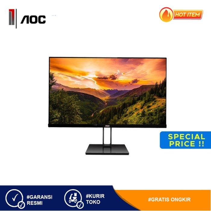 Jual Monitor AOC 24V2Q Low Blue Mode LED 23.8"/FHD/IPS/75Hz/5ms ...