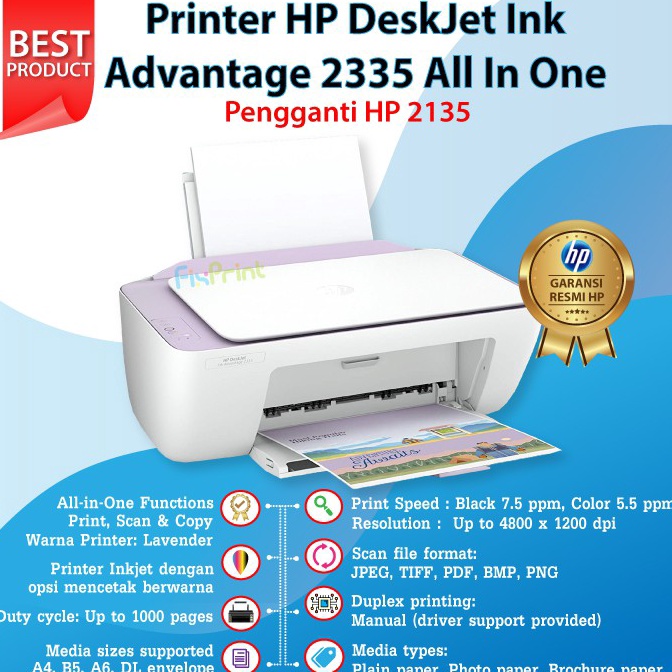 Jual HARGA TERMURAAH Printer HP Deskjet Ink Advantage 2335 2336 2337 Printer Print Scan Copy ...
