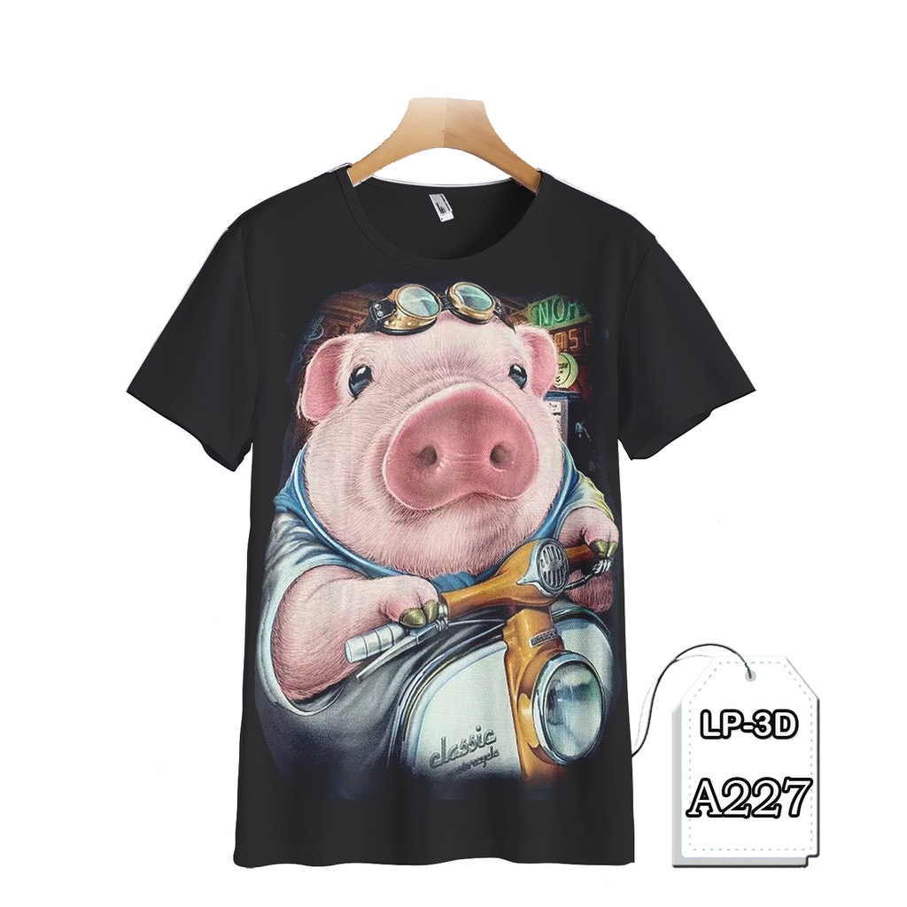 Jual Baju Babi Lucu Baju Dewasa Karakter Babi Printing 3D #LP3D-A227 ...