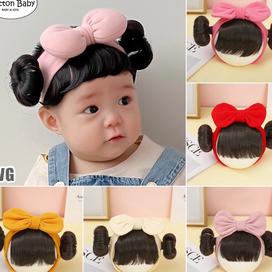 Jual (YFX/ > 0-3 thn || Bandana Wig Korea Poni Rambut Palsu Topi Cepol ...