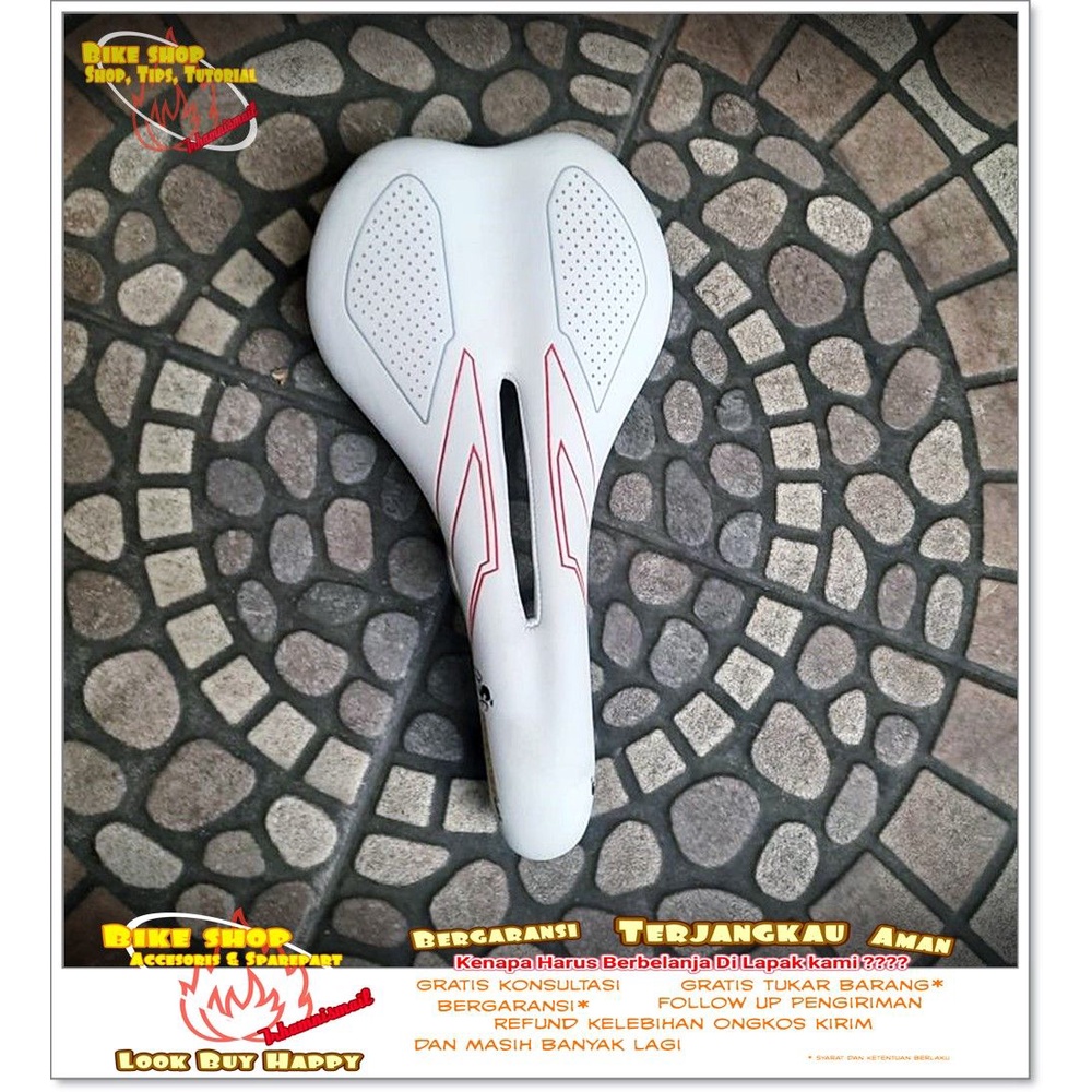 Jual SADEL MTB VELO UNITED PUTIH MODEL LUBANG 84 Sepeda MTB BMX ...