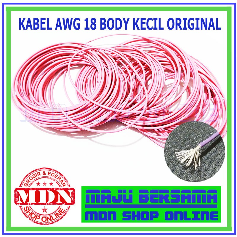 Jual Kabel Awg 18 Body Kecil Per 1 Rol 40 Meter | Shopee Indonesia