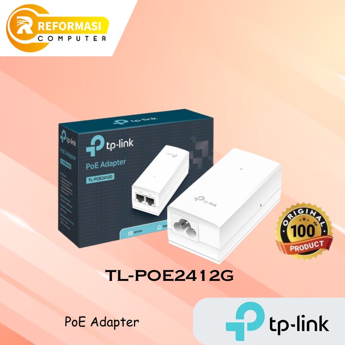 Jual TPLink TL-POE2412G Gigabit 24VDC Passive PoE Adapter | Shopee ...
