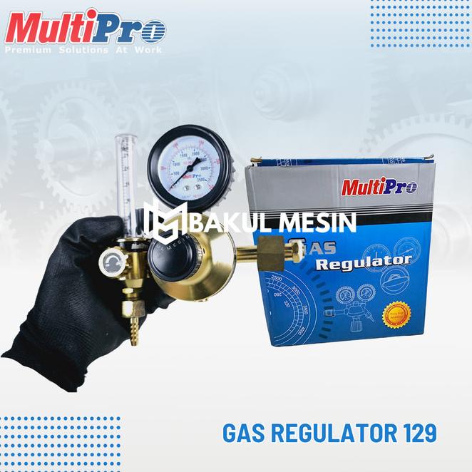 Jual Multipro Gas Regulator 129 Gas Co2 + Flow Meter Regulator Las ...