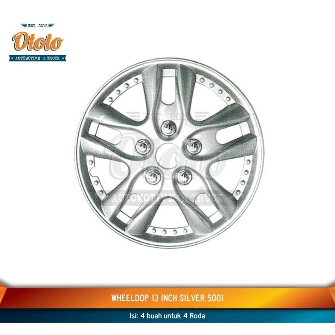 Jual Gratis Ongkir Wheeldop Wheel dop Roda Ring 13 SILVER 5001 / 5004 ...