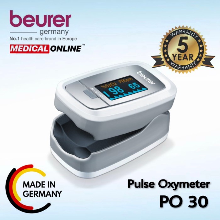 Jual BEURER PO80 PO-80 FINGER PULSE BLUETOOTH OXIMETER SATURASI OKSIGEN | Shopee Indonesia