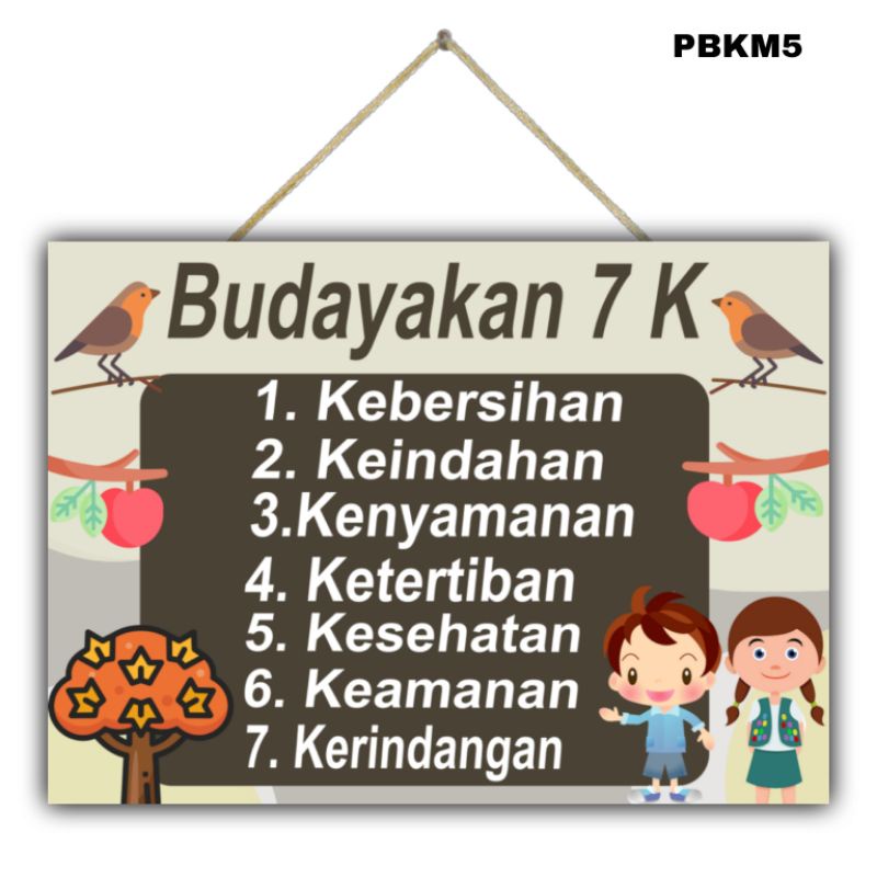 Jual COD ☑️ Hiasan dinding Poster BUDAYAKAN 7K gantungan dinding kelas edukasi sekolah anak ...