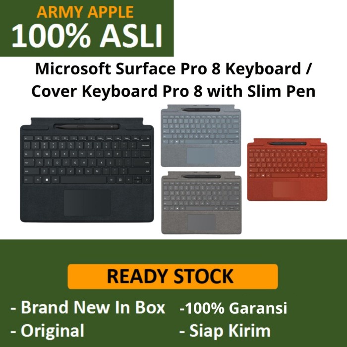 Jual Microsoft Surface Pro 8 Keyboard / Keyboard Cover Pro 8 with Slim ...