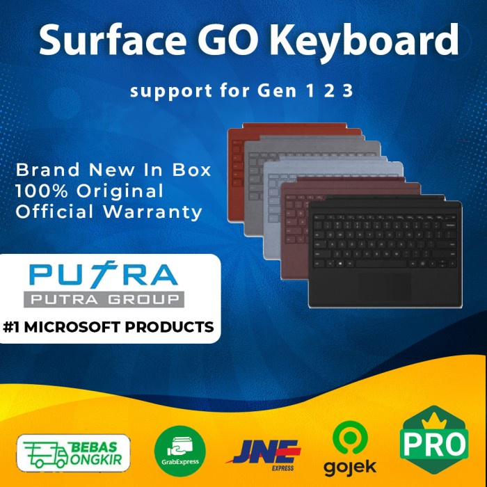 Jual Microsoft Surface GO Keyboard / Keyboard Surface GO 1 2 3 4 5 ...