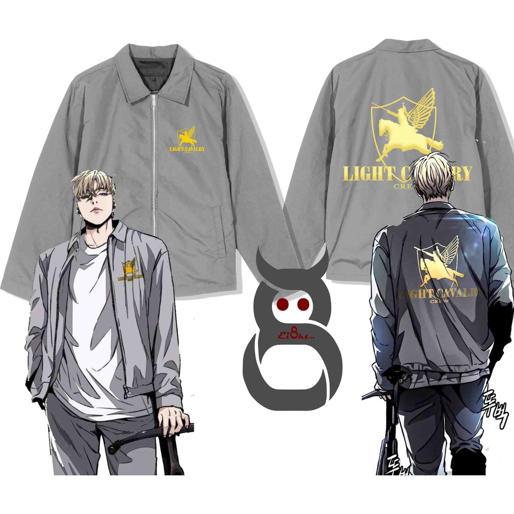 Jual Jaket Owen Knight LIGHT CAVALRY Crew Wind Breaker Manhwa Outfit ...