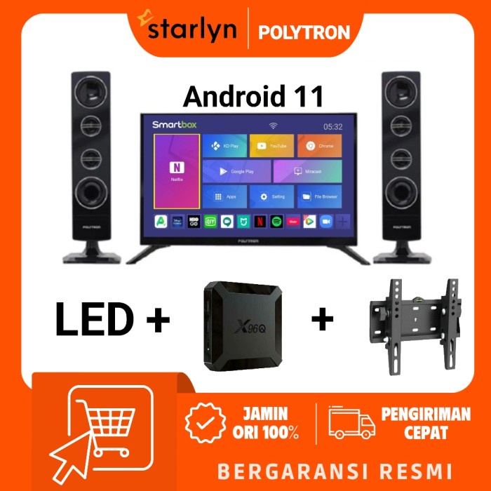 Jual Polytron Led Digital Tv 24 Inch Smart Android Box 11 24Tv1855 ...