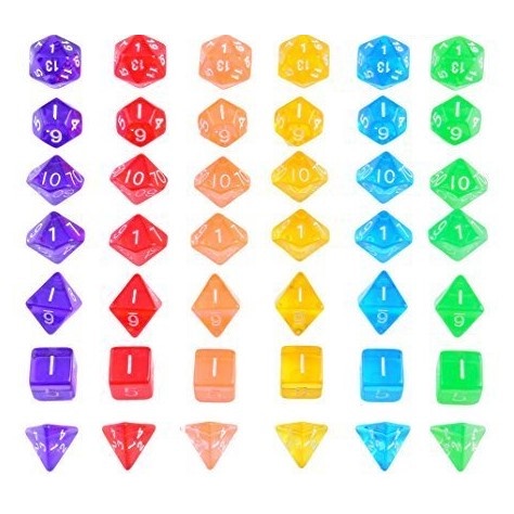 Jual Sparkling Dice Set 7 Pieces - Dadu Translucent Sparkling | Shopee ...